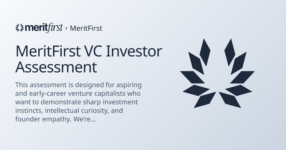 MeritFirst VC Investor Assessment - MeritFirst